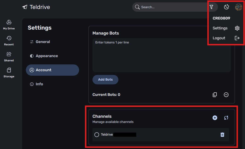 基於 Telegram 的雲端硬碟 – Teldrive